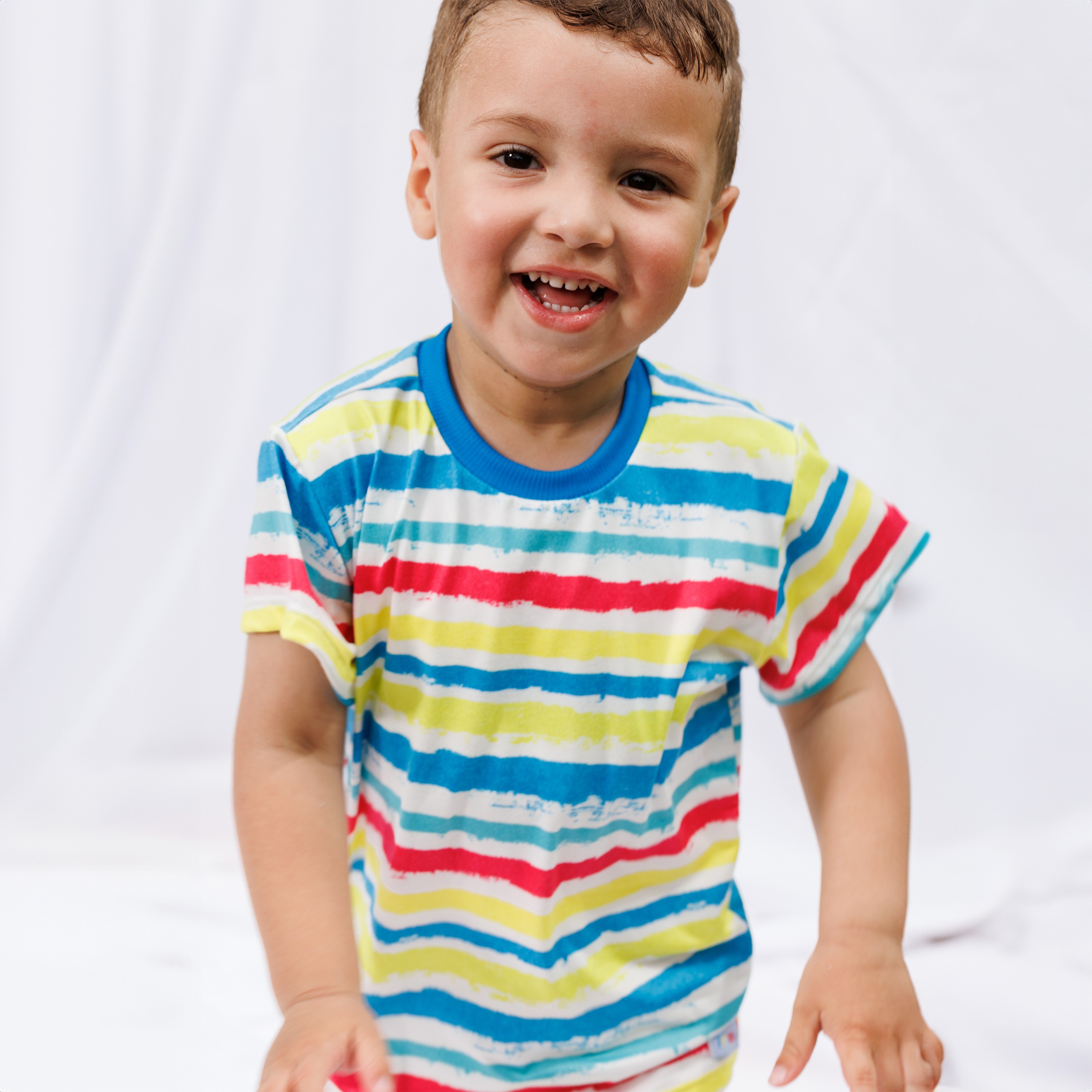 Pijama Manga Curta Infantil Estampa Listra - Suspiro Íntimo