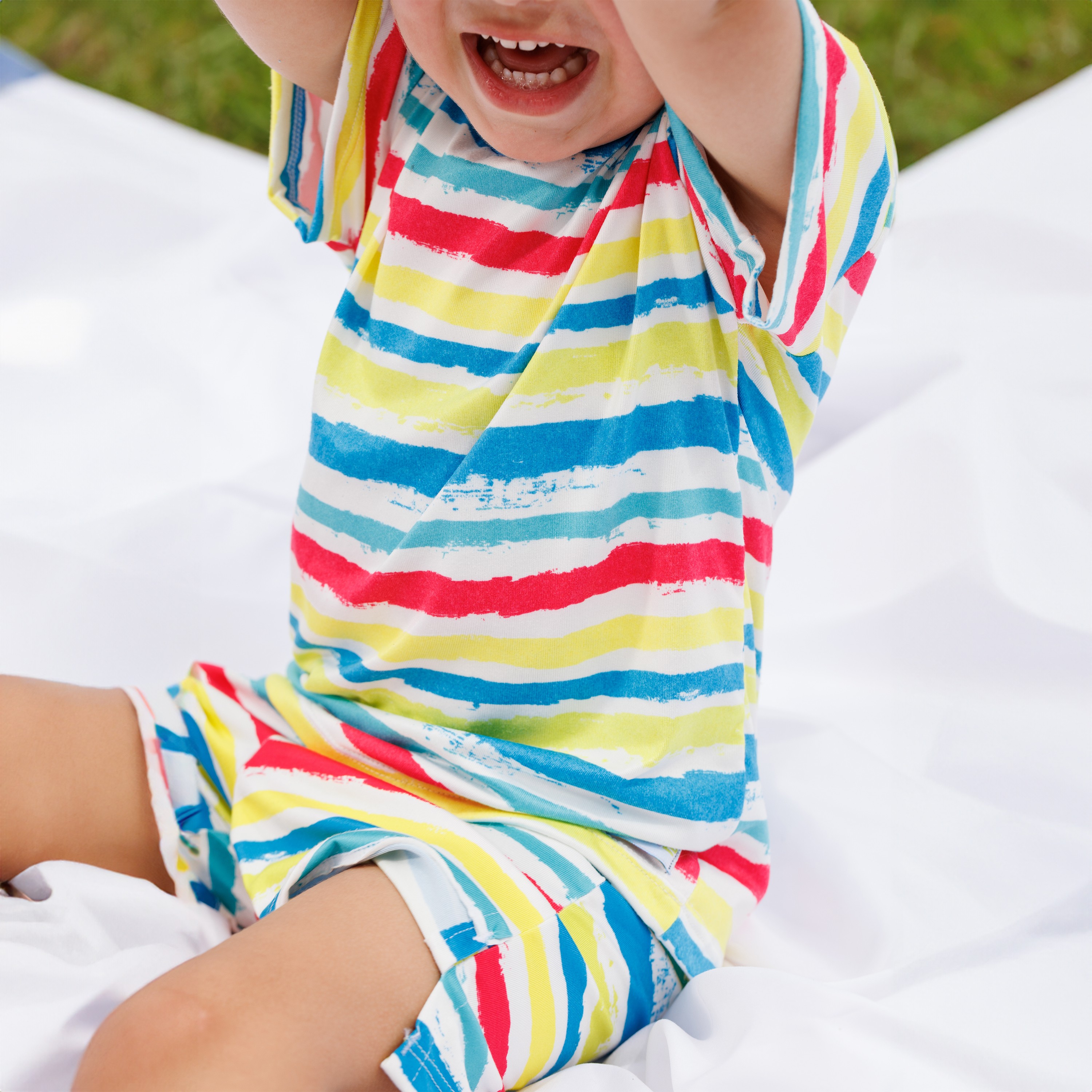 Pijama Manga Curta Infantil Estampa Listra - Suspiro Íntimo